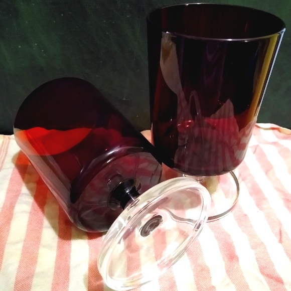 Luminarc | Dining | French Vintage Ruby Red Stemmed Glasses Luminarc ...